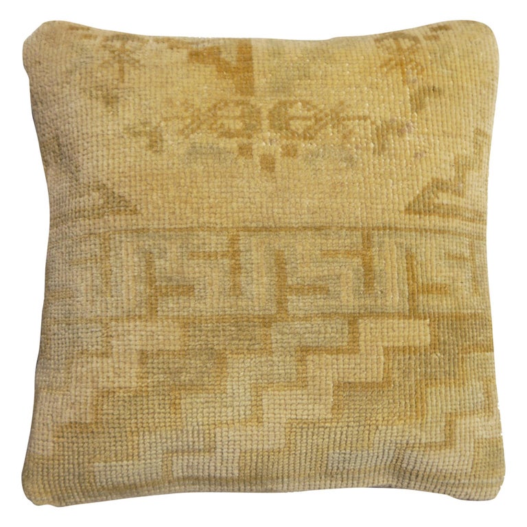 Khotan Samarkand Decorative Hand Knotted Rug Pillow Cover For Sale at ...