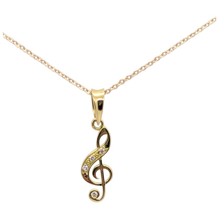 Kian Design 18 Carat Yellow Gold Sol Key Round Brilliant Cut Diamond ...