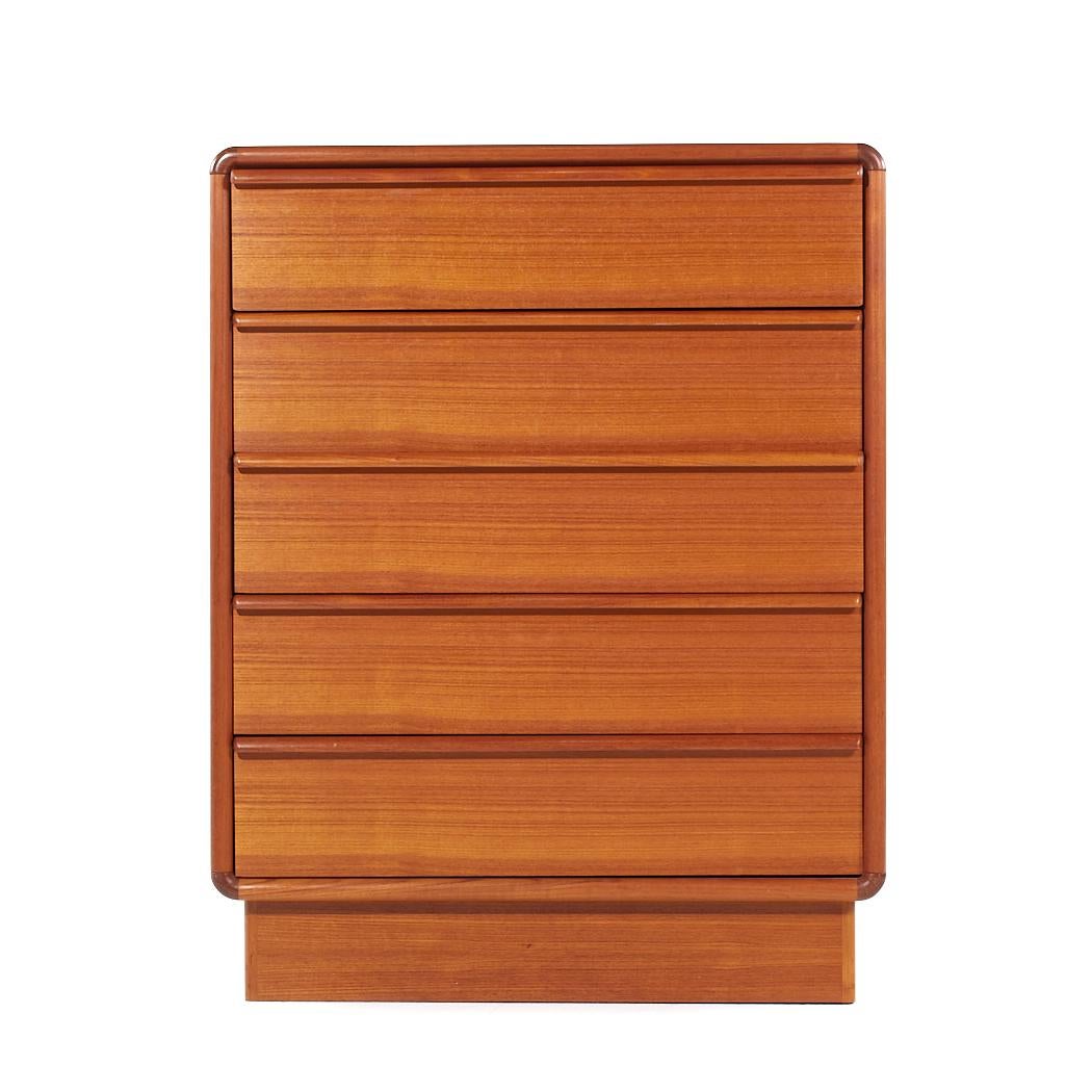 Kibaek Mobelfabrik Mid Century Danish Teak Highboy Dresser For Sale at ...