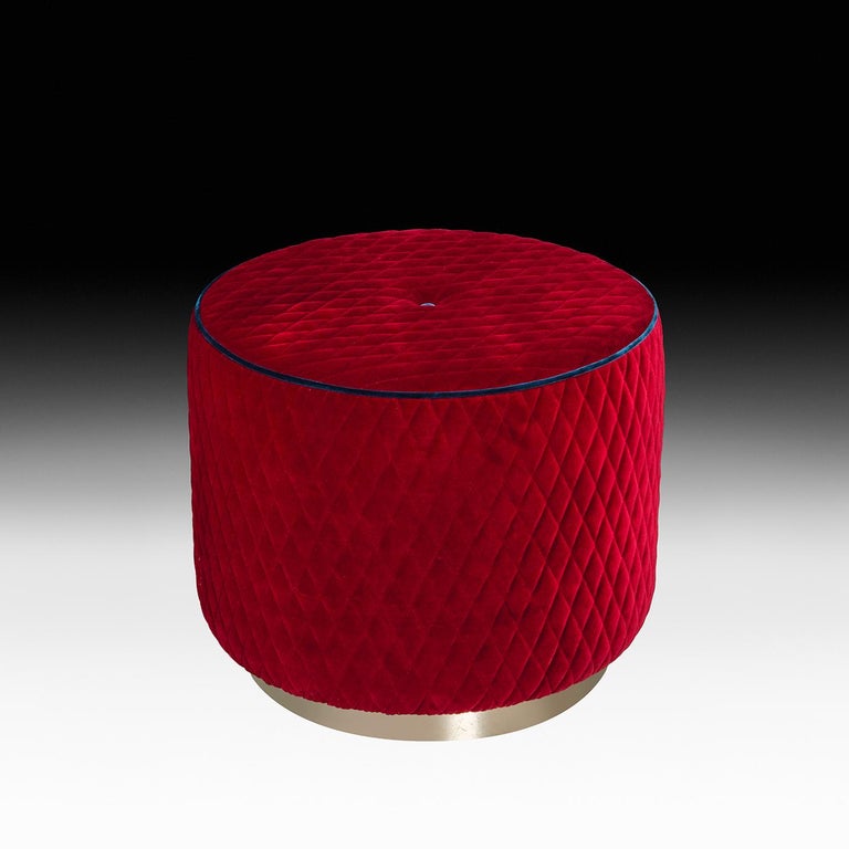 Kidman Red Pouf For Sale at 1stDibs