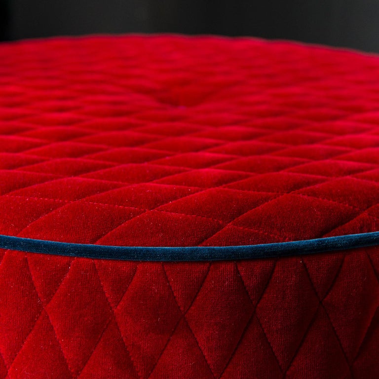 Kidman Red Pouf For Sale at 1stDibs