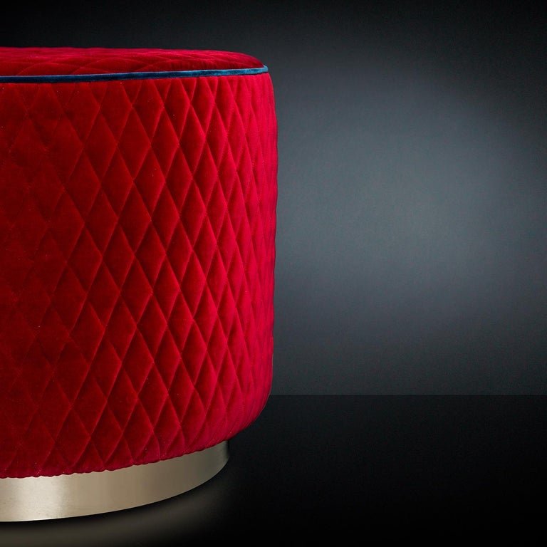 Kidman Red Pouf For Sale at 1stDibs