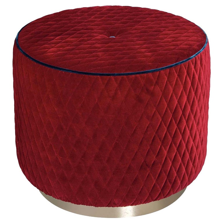Kidman Red Pouf For Sale at 1stDibs