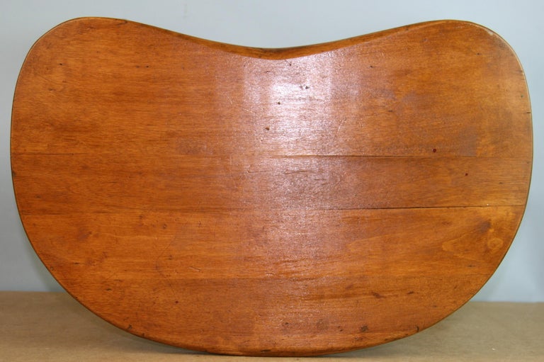 Kidney Stool Turned Leg Stool/Small Table For Sale at 1stDibs