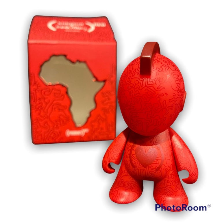 KidRobot - KRNY x Keith Haring Red Special Edition Mascot For Sale at ...