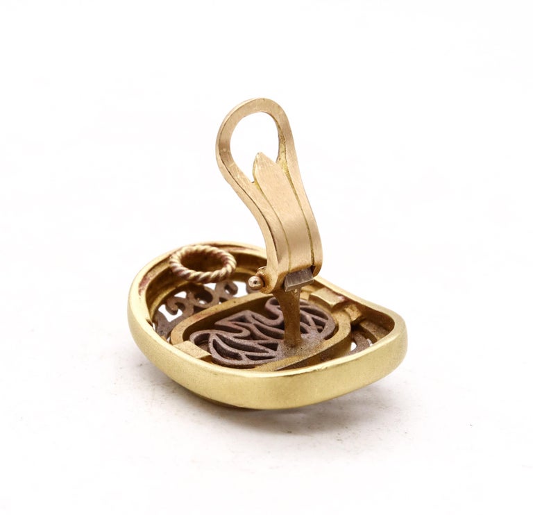 Kieselstein Cord 2001 Classic Etruscan Clips Earrings 18Kt Gold With VS ...