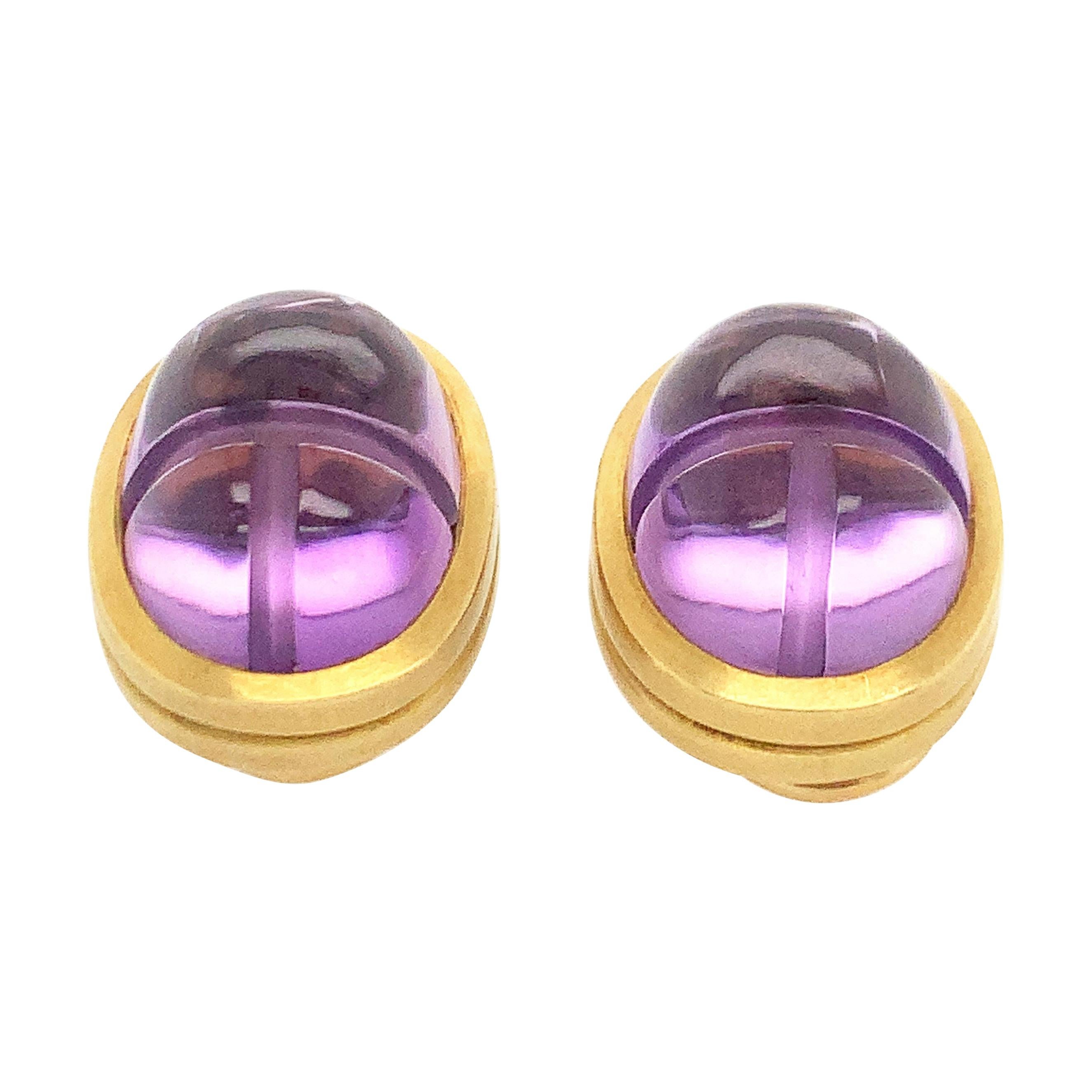 Kieselstein Cord Platinum Ruby Diamond Earrings at 1stDibs