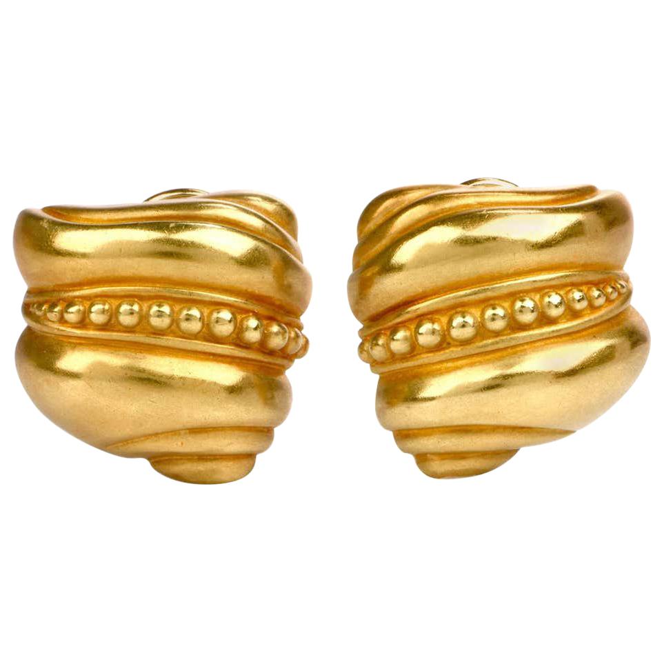 Kieselstein Cord Gold Ruby Earrings For Sale at 1stDibs