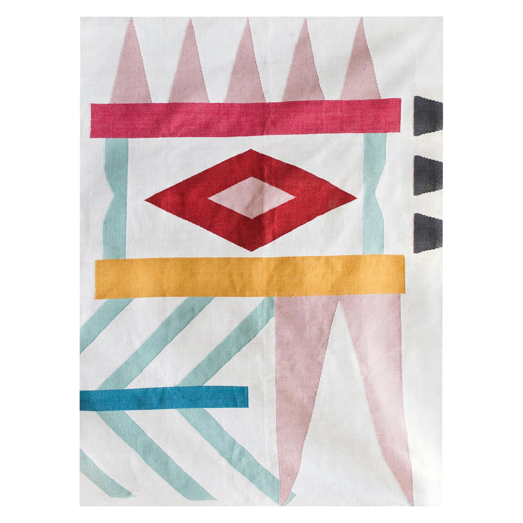 Homage to the Square Rug ‘Blue or Pink or Red’ by Josef Albers at 1stDibs