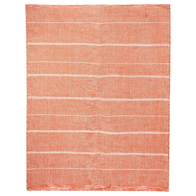 Modern Handwoven Polypropylene Outdoor Rug Carpet Bambu Orange For Sale ...
