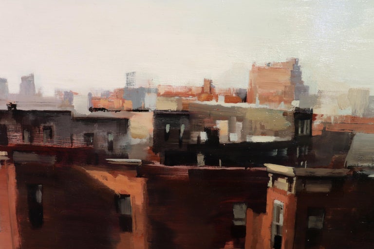 Kim Cogan - BROOKLYN SUMMERTIME (DIPTYCH), red brick buildings, nyc ...