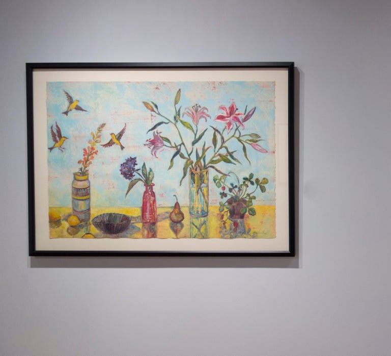 Kim Osgood - Kim Osgood, "Simply Happy", 2018, monotype, 30" x 44" For ...