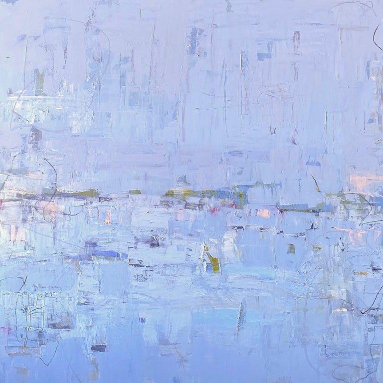 Kim Romero - Atlantic Blue, Abstract Painting, Acrylic on Canvas ...
