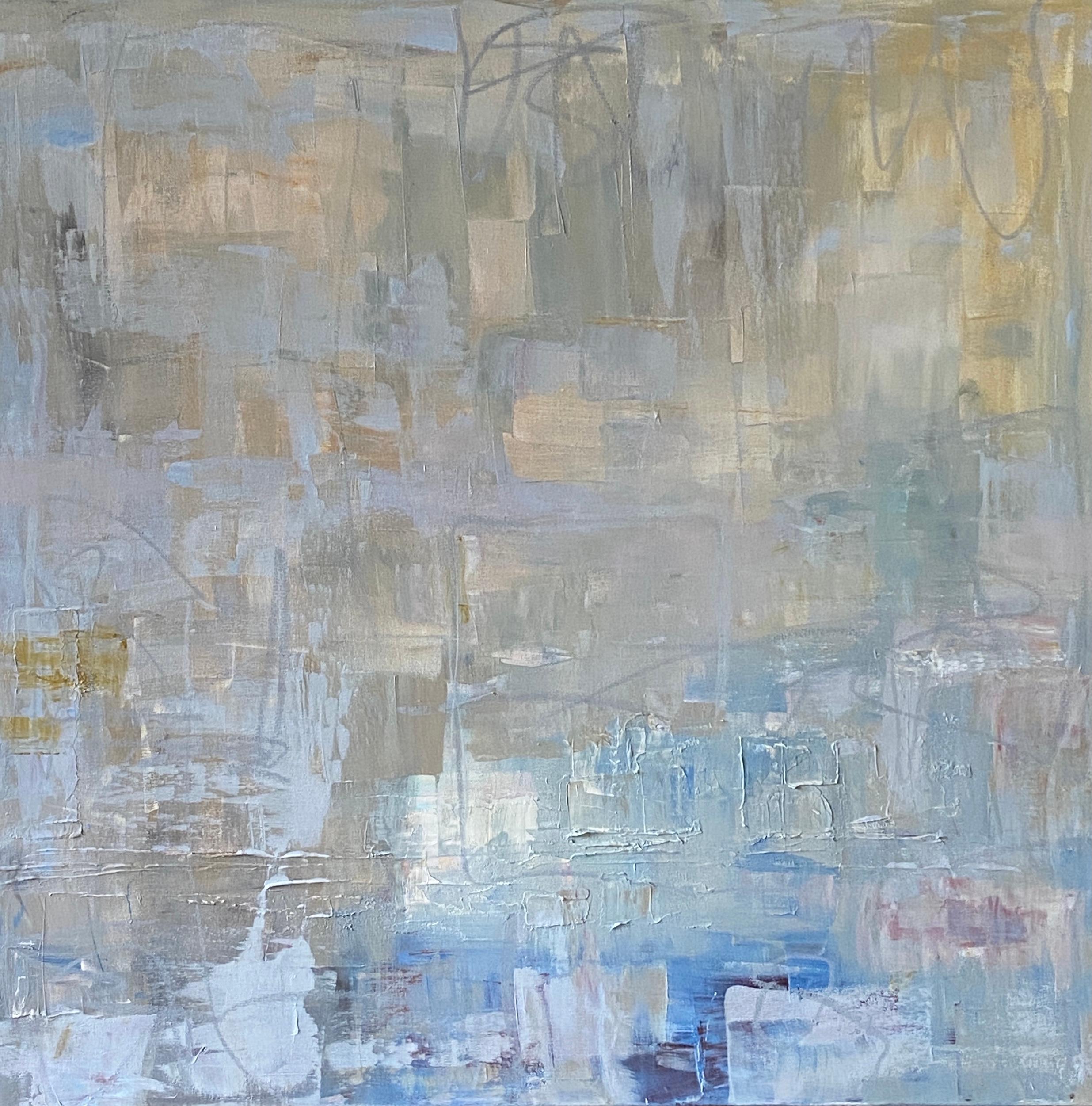 Kim Romero - Sea Creatures, Abstract Seascape Painting, Acrylic on ...