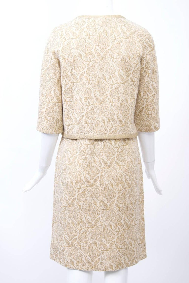 Kimberly Metallic Knit Dress and Jacket at 1stDibs