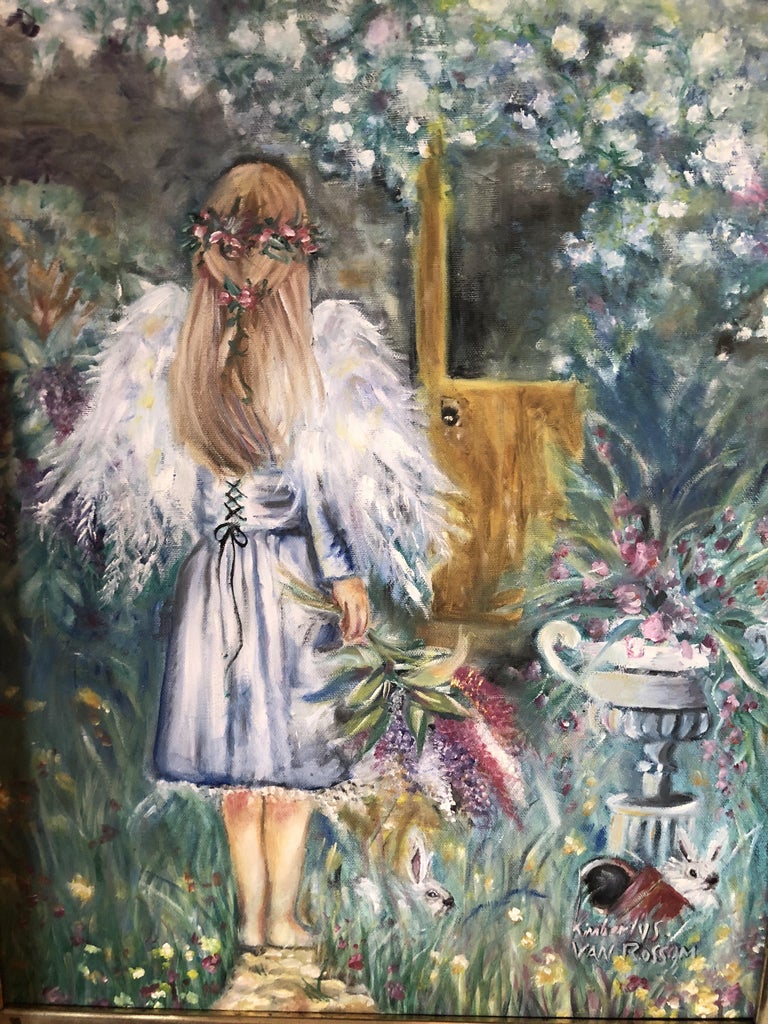 Kimberly Van Rossum - Young Girl Portrait Acrylic on Canvas Painting ...