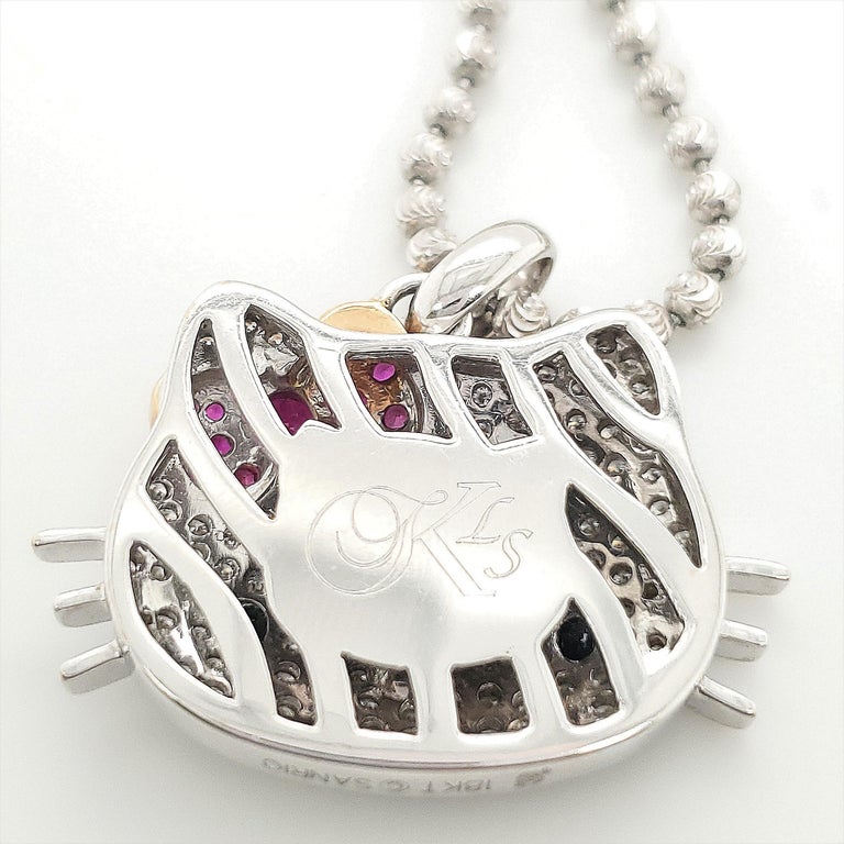 Kimora Lee Simmons for Sanrio Hello Kitty Gold Diamond Gemstone Pendant ...
