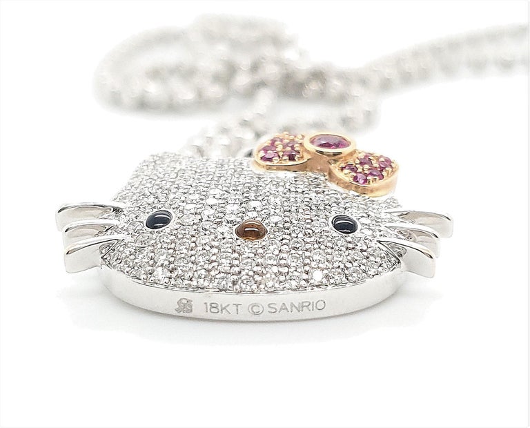 Kimora Lee Simmons for Sanrio Hello Kitty Gold Diamond Gemstone Pendant ...