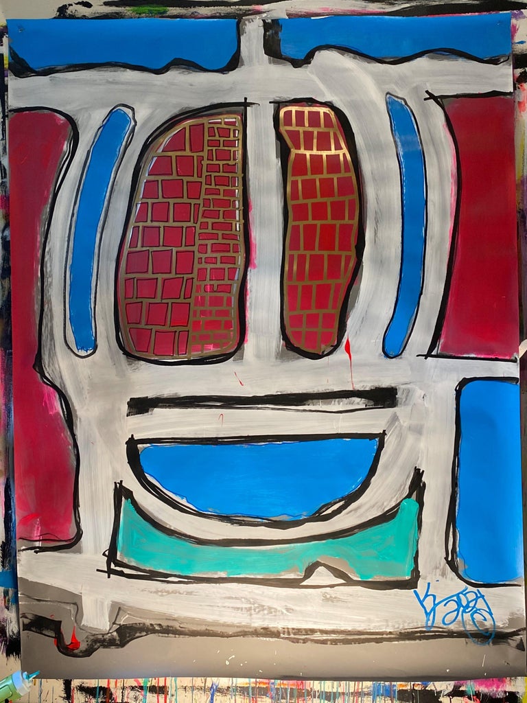 Kimyon Huggins - Heart Chakra, mixed media painting on paper by Kimyon ...