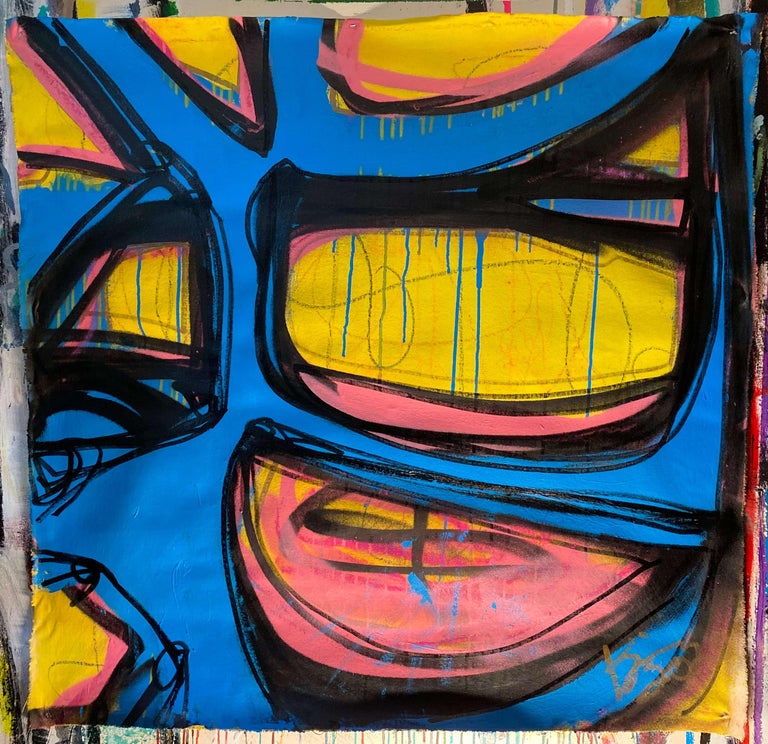 Kimyon Huggins - Heart Mind, mixed media art painting on canvas by ...