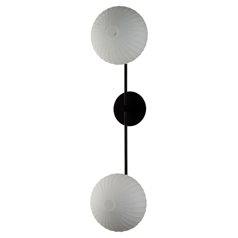 KINA 2 Wall Sconce or Flushmount in Blown Glass and Bronze, Blueprint ...