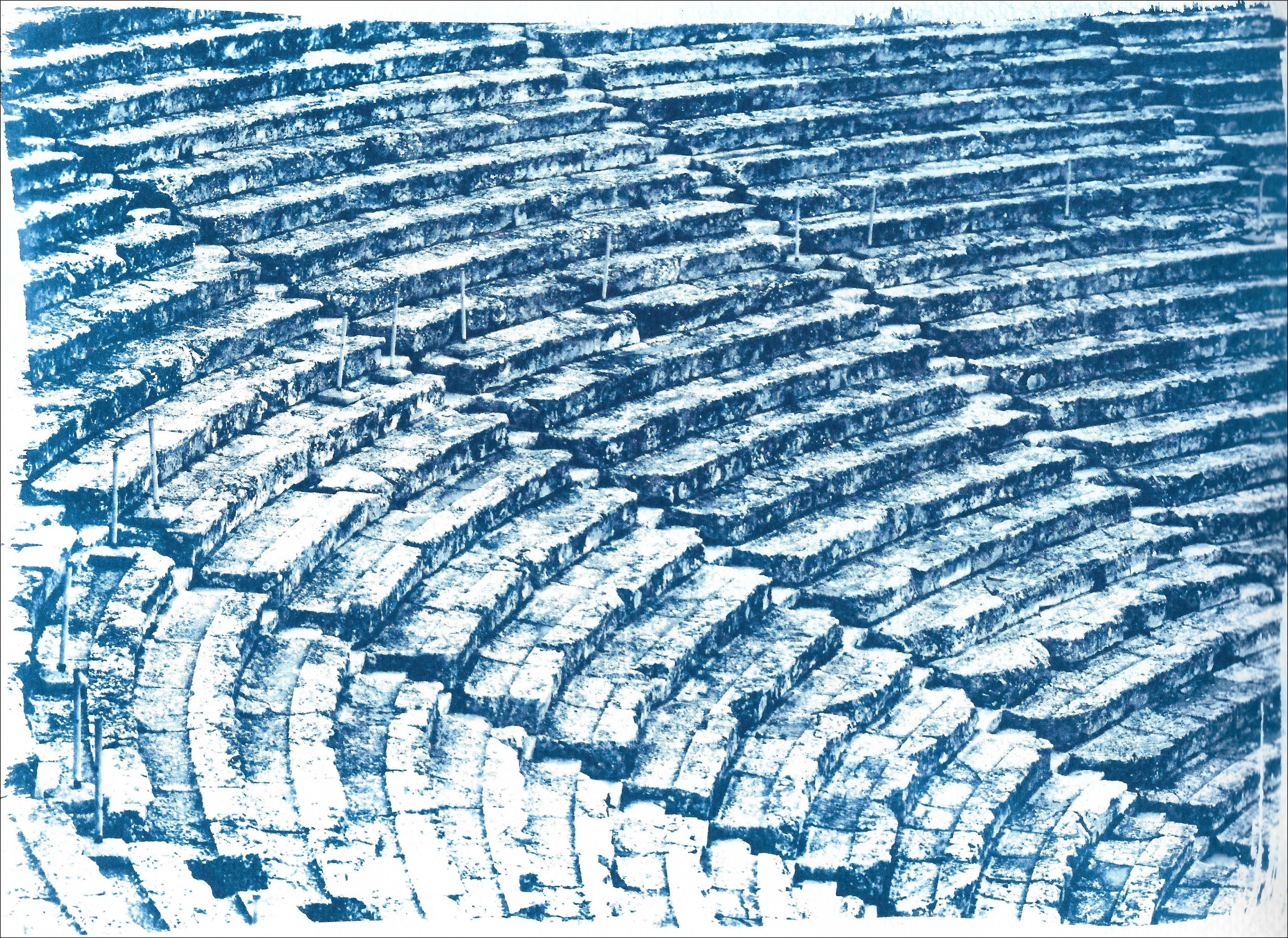 Kind of Cyan - Greek Architecture Blueprint of Ancient Amphitheatre ...