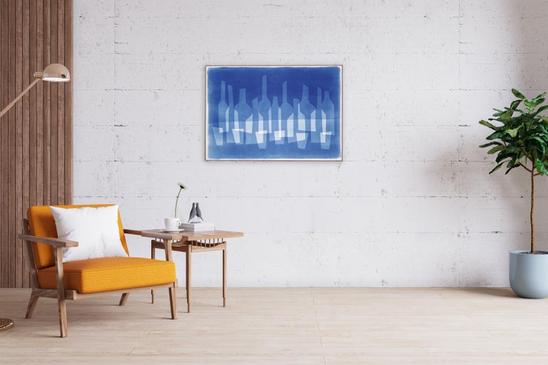 Kind of Cyan - Double Vision Bar Scene, Still Life Wine Bottles and ...