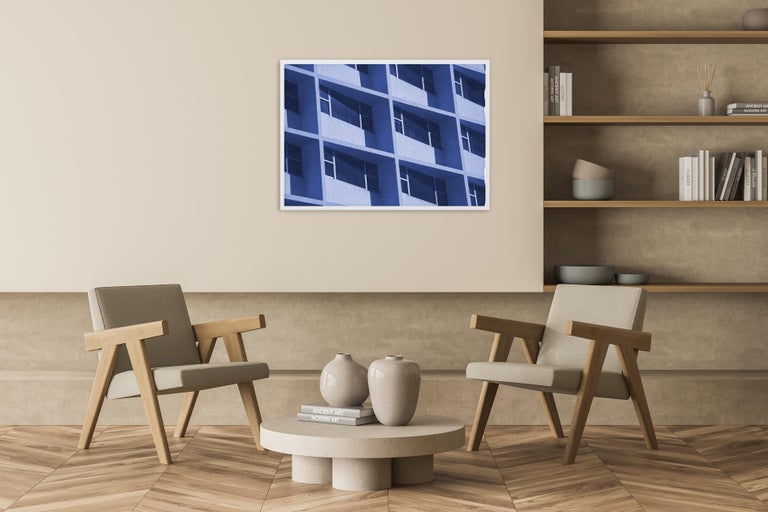 Kind of Cyan - Minimalist Building Grid, Limited Edition Handmade ...