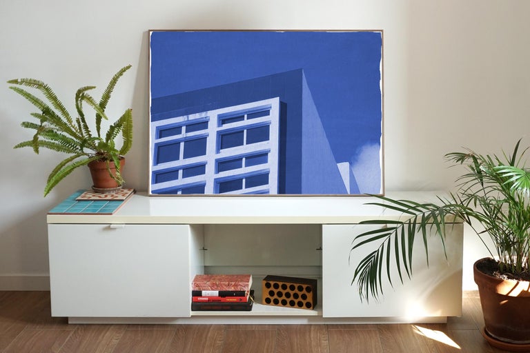 Kind of Cyan - Minimalist Geometrical Building, Modern Architecture ...