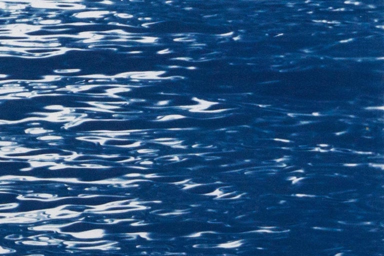 Kind of Cyan - Moonlight Ripples over Lake Como, Nautical Cyanotype ...
