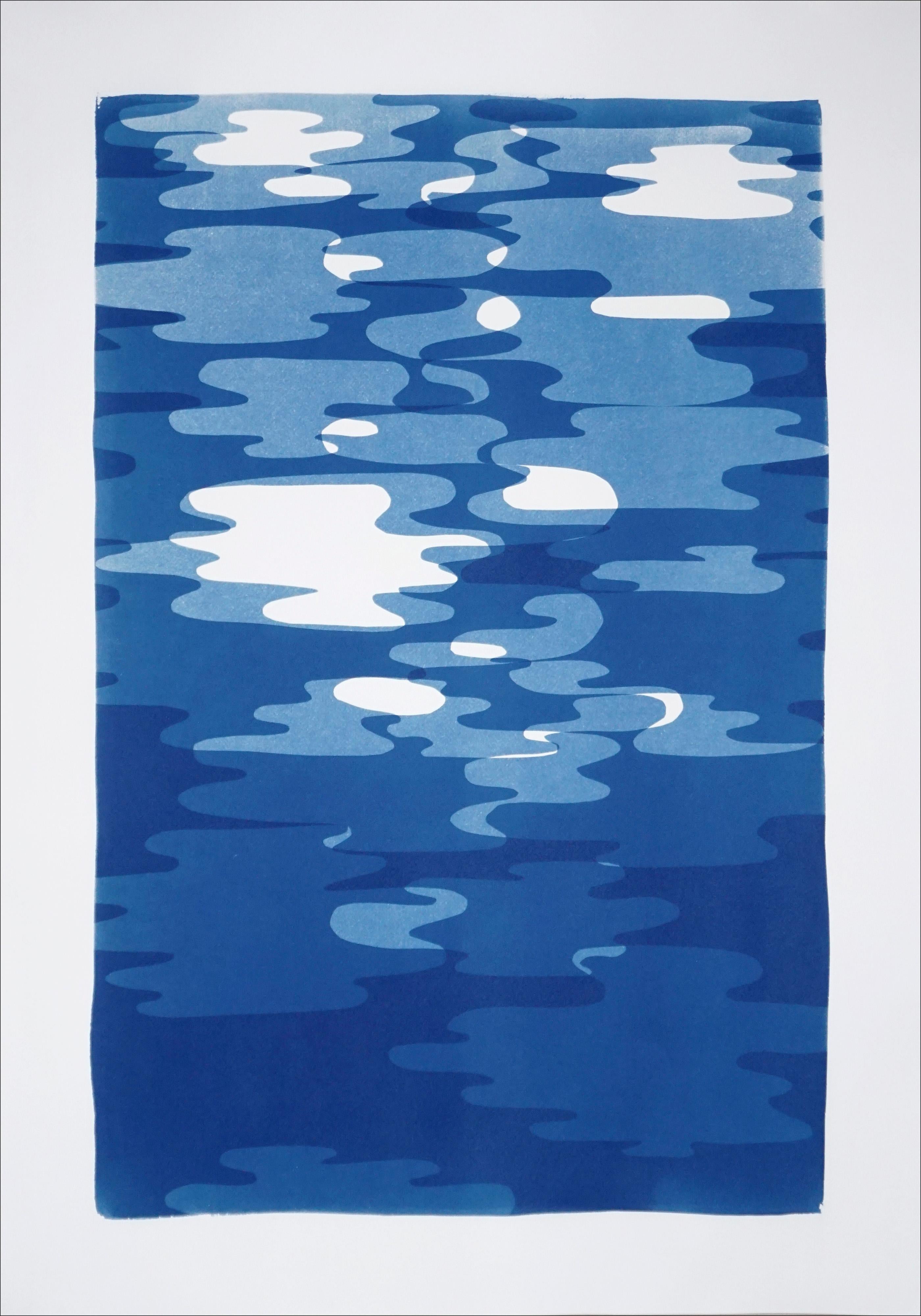 Kind of Cyan - Vertical Geometric Water Reflections , Original Cutout ...