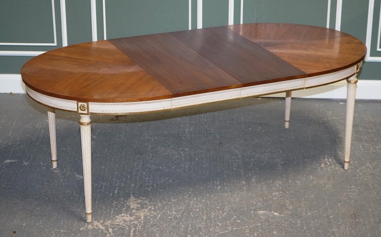 Kindel Furniture Cherrywood and Hand Painted Giltwood Extendable Dining ...
