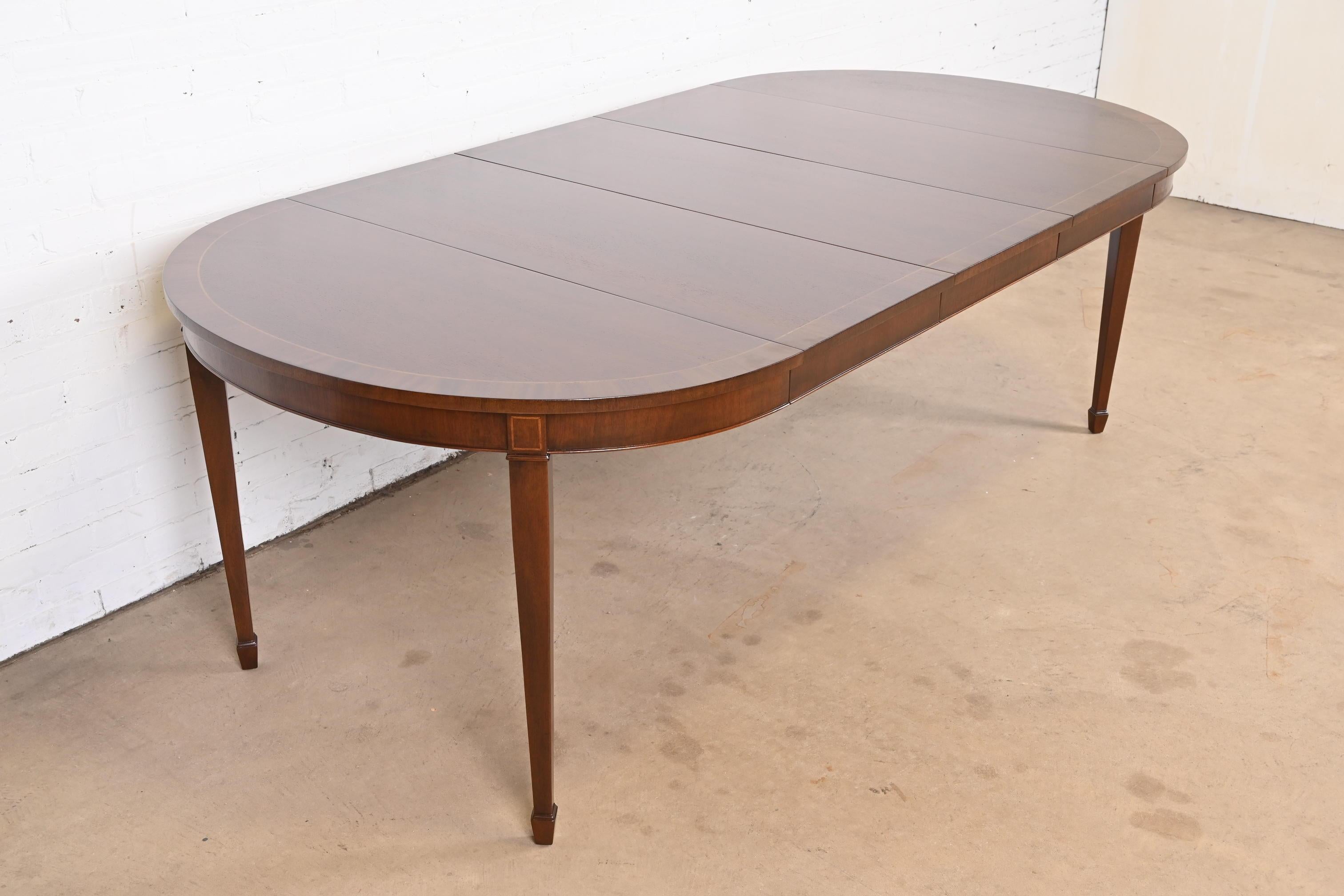 Kindel Furniture Federal Banded Mahogany Extension Dining Table ...