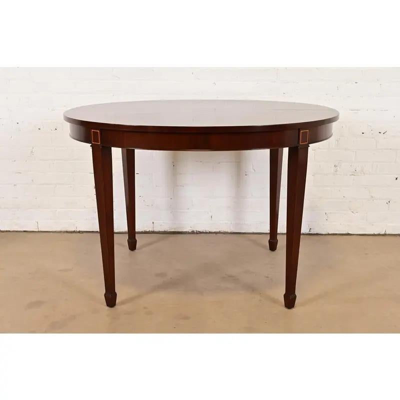 Kindel Furniture Federal Inlaid Mahogany Extension Dining Table For ...