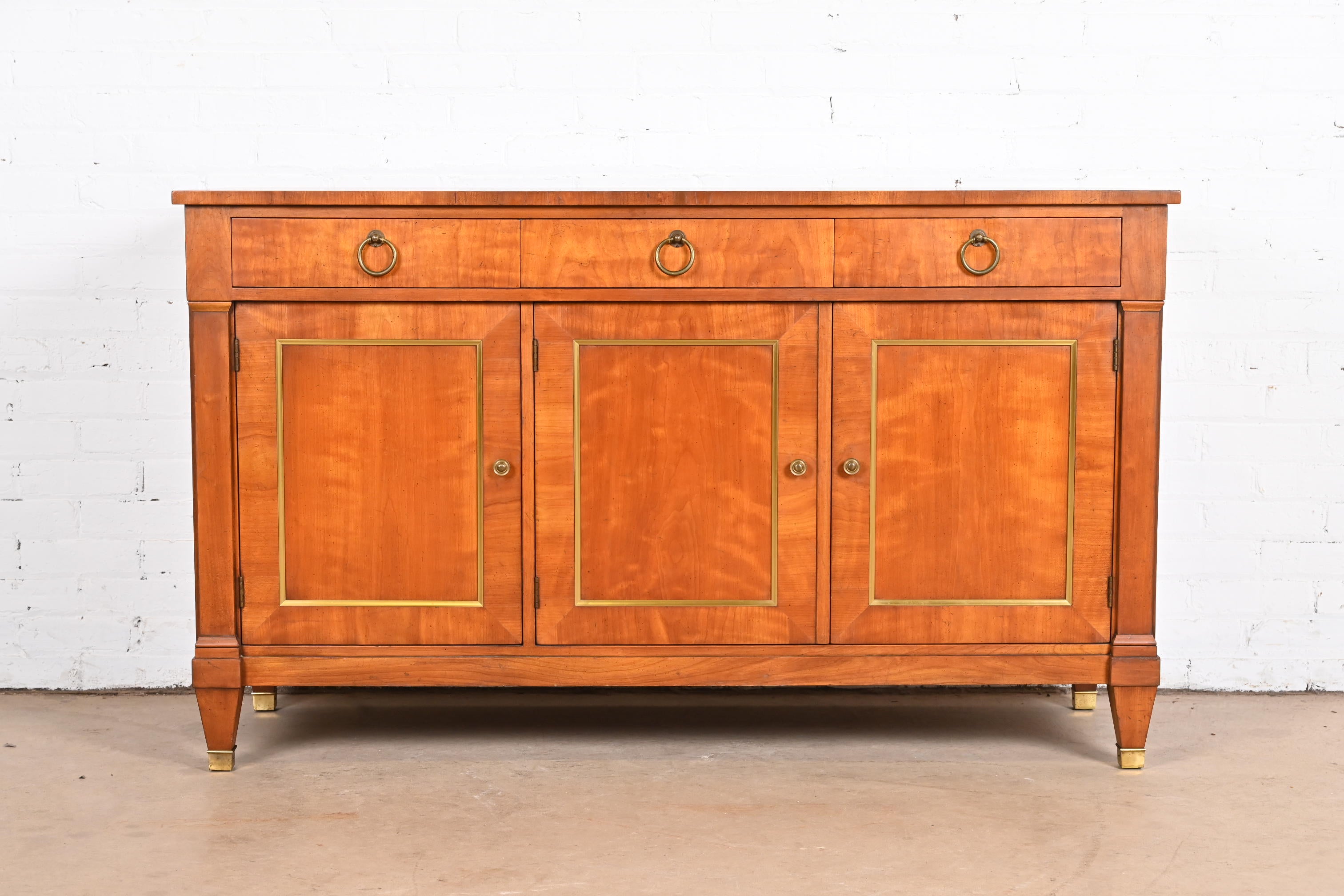 Kindel Furniture French Regency Louis XVI Cherry Wood Sideboard or Bar ...