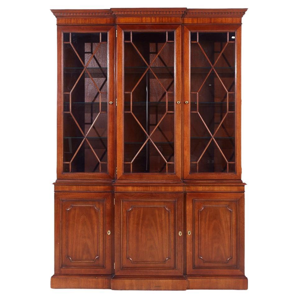 Kindel Furniture Georgian Mahogany Breakfront China Cabinet For Sale at ...