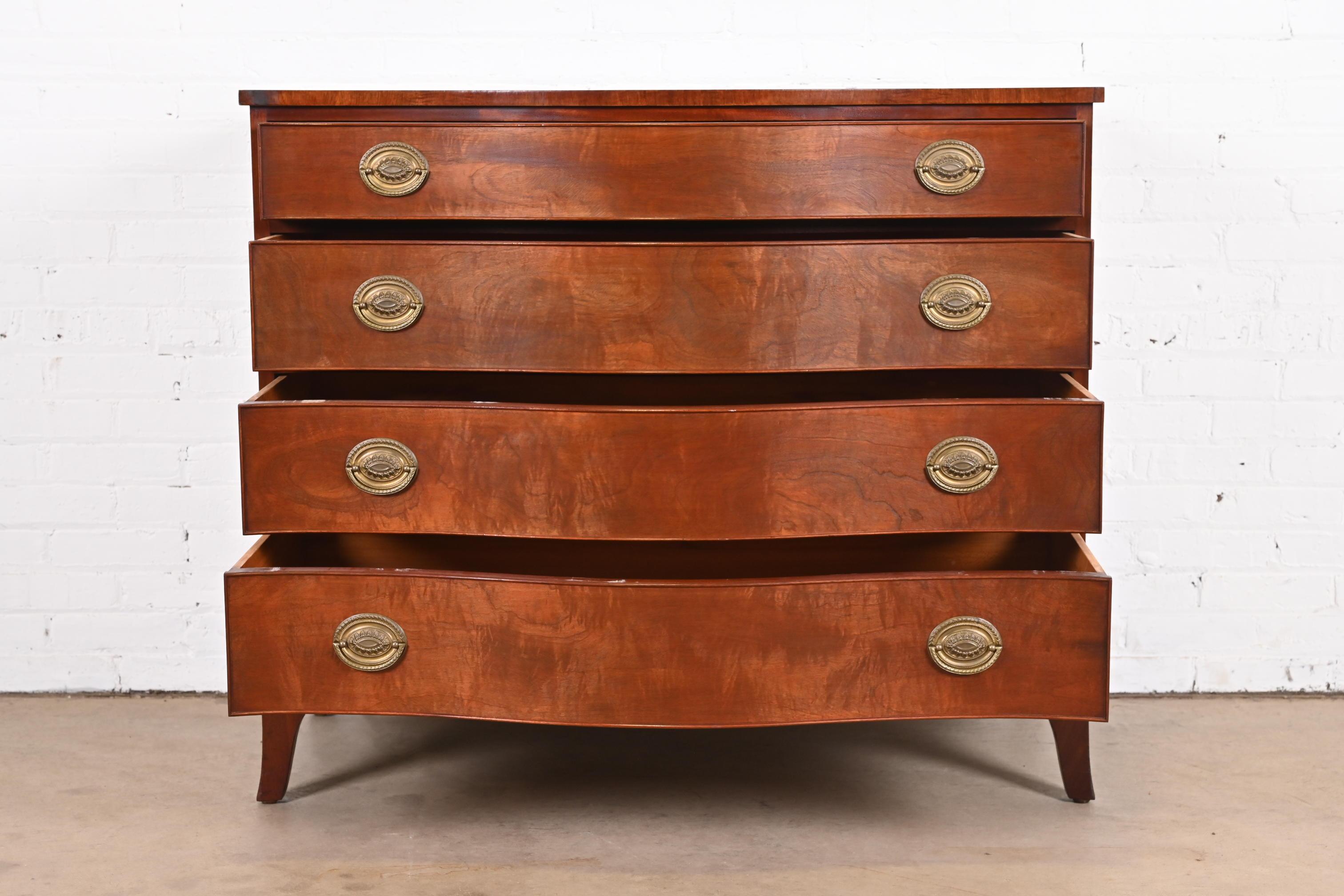 Kindel Furniture Georgian Mahogany Serpentine Front Chest of Drawers ...