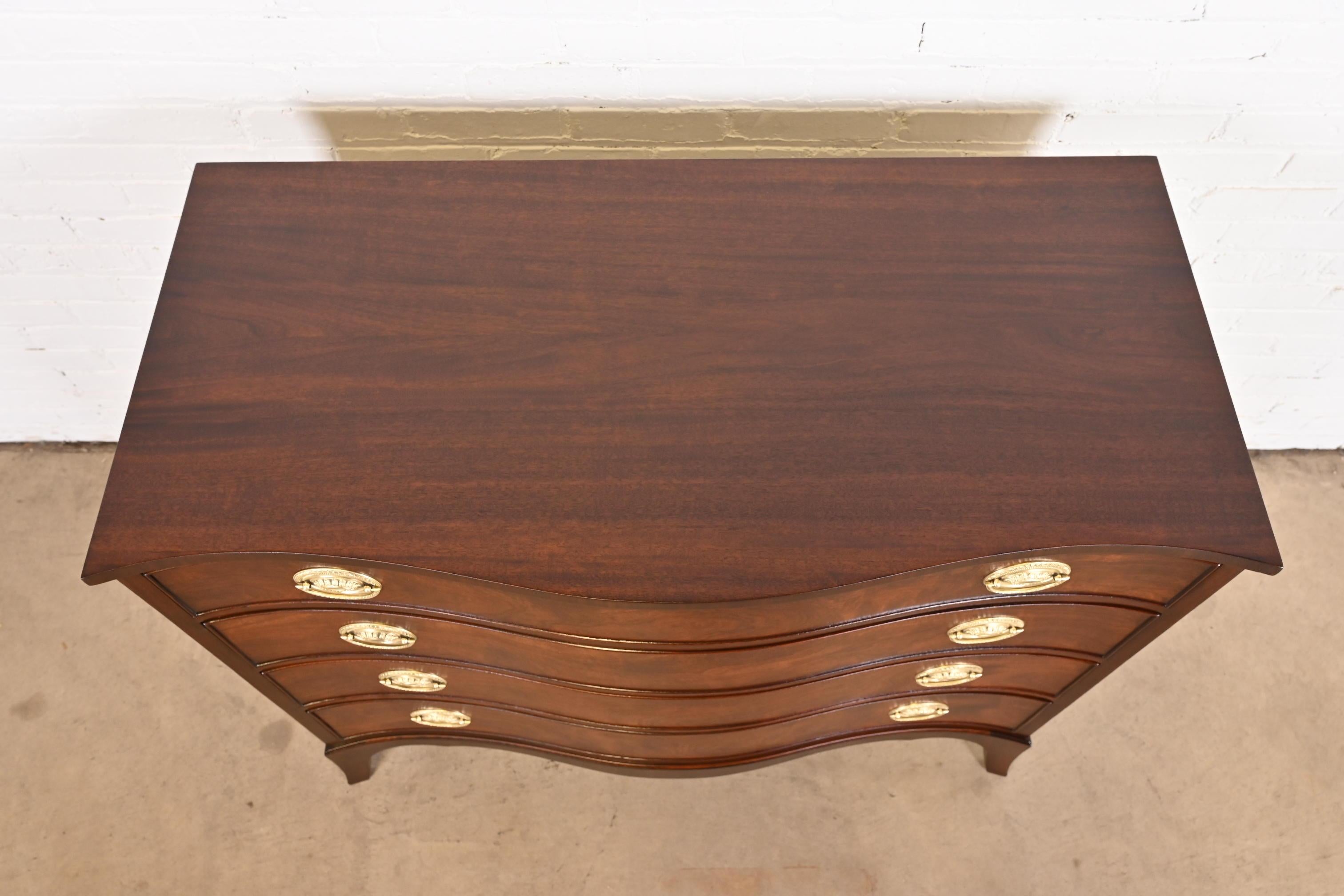 Kindel Furniture Georgian Mahogany Serpentine Front Chest of Drawers ...