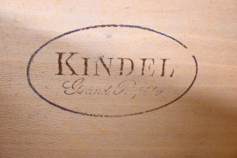 Kindel Furniture Navy French Desk With Brass Ormolu For Sale at 1stDibs