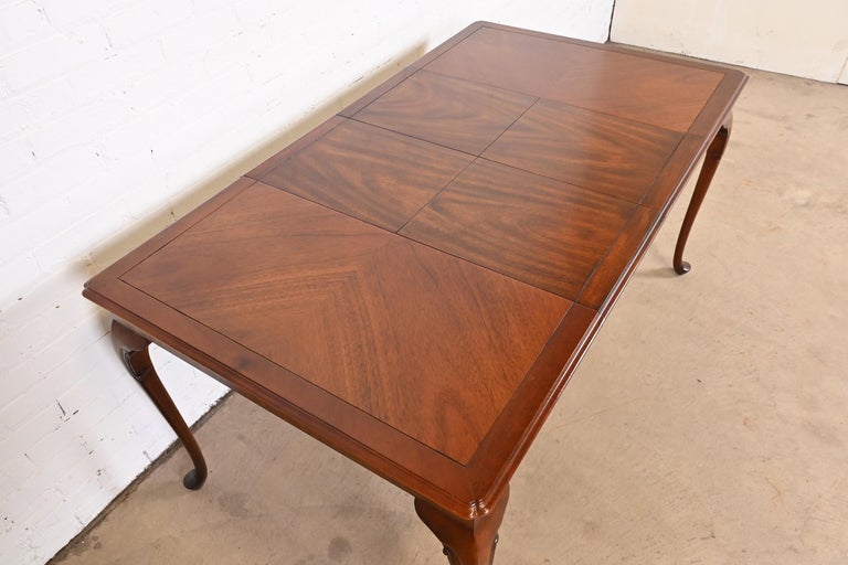 Kindel Furniture Queen Anne Mahogany Petite Extension Dining Table or ...