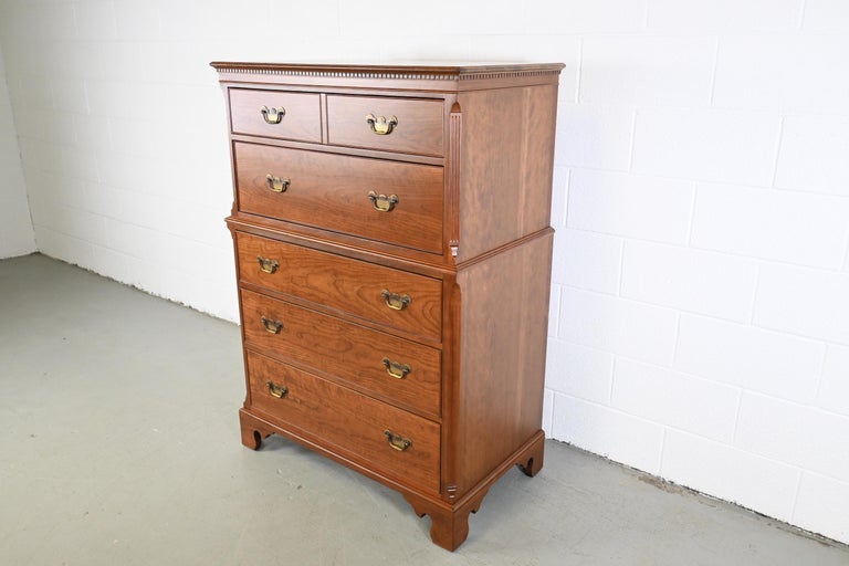 Kindel Furniture Traditional Georgian Cherry Highboy Dresser For Sale ...