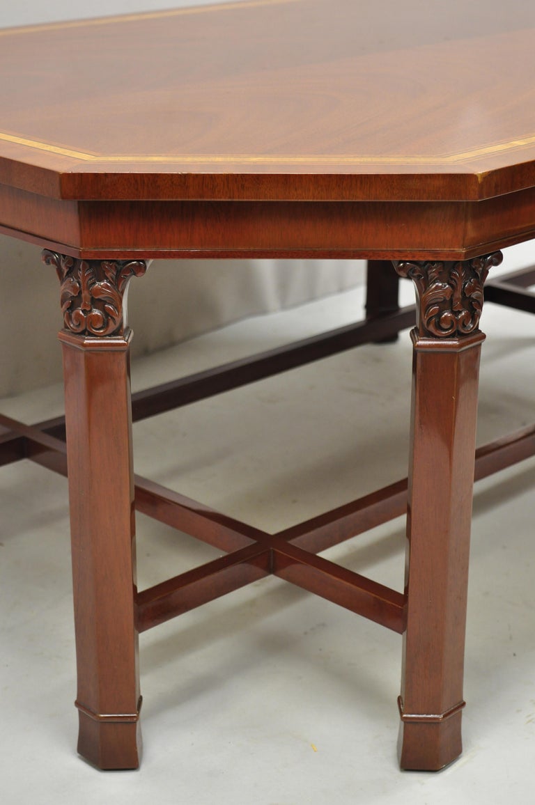 Kindel Mahogany Kent English Georgian Satinwood Banded Inlay 8 Leg ...