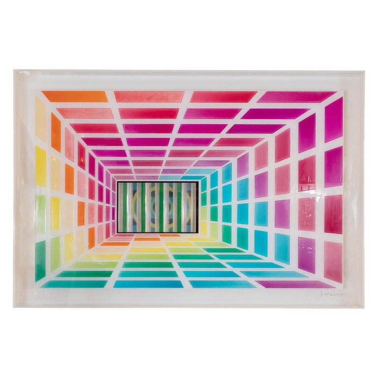 Kinetic Op Art Illustration by Leonard Janklow For Sale at 1stDibs