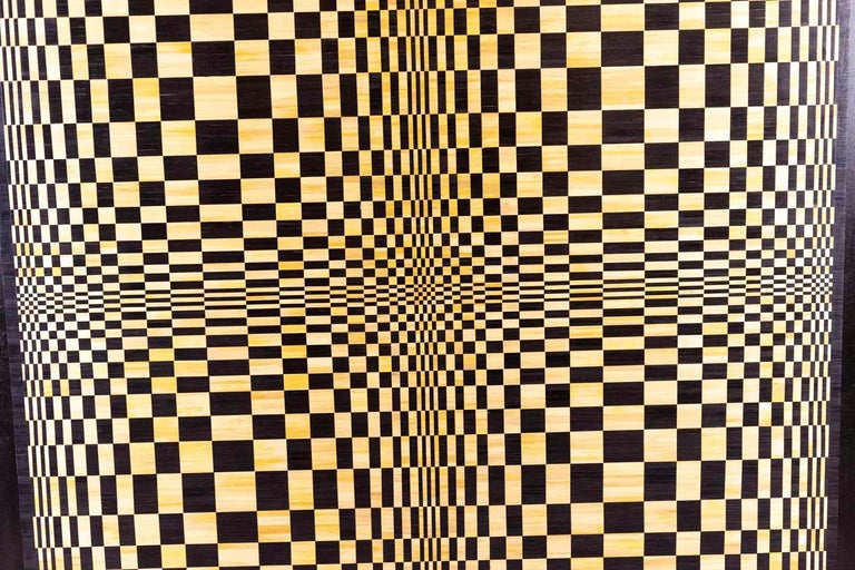 Kinetic Panel in Straw Marquetry, Contemporary Work For Sale at 1stDibs