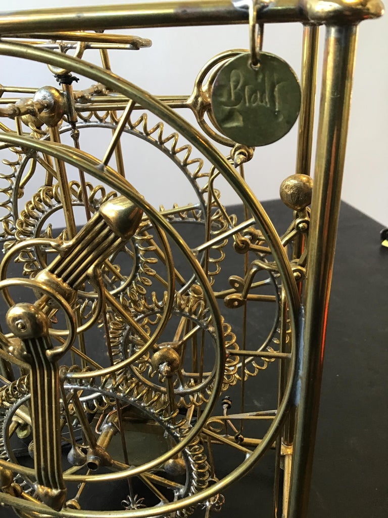 Kinetic Sculpture Motion Clock by Gordon Bradt for Kinetco at 1stDibs
