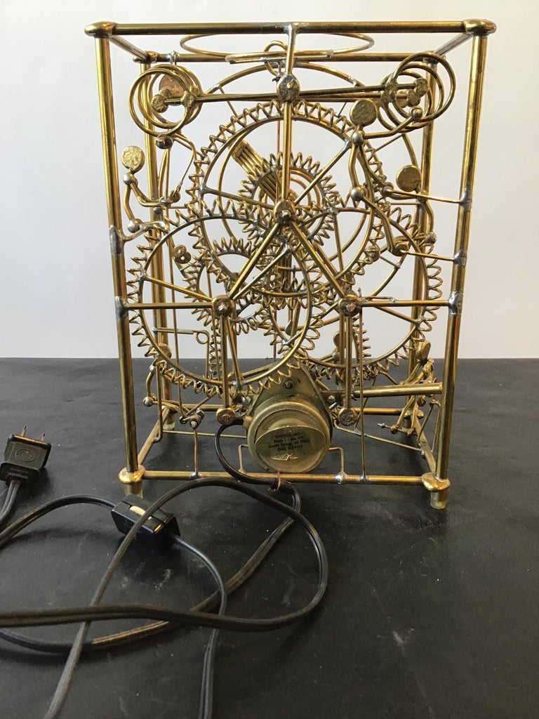 Kinetic Sculpture Motion Clock by Gordon Bradt for Kinetco at 1stDibs