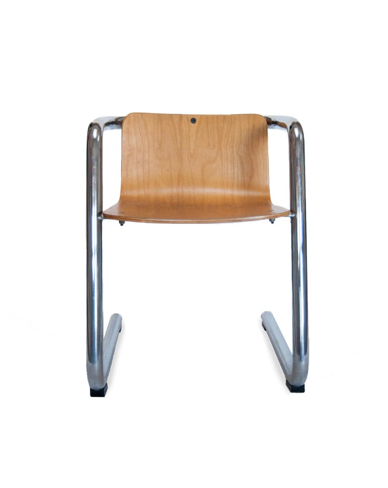 Kinetics Child Chair Pair in Molded Plywood and Chrome, Vintage, Canada ...