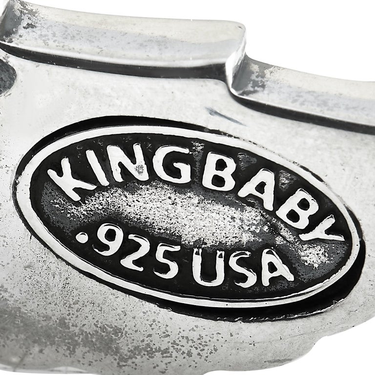 King Baby Silver and Turquoise Wing Ring For Sale at 1stDibs