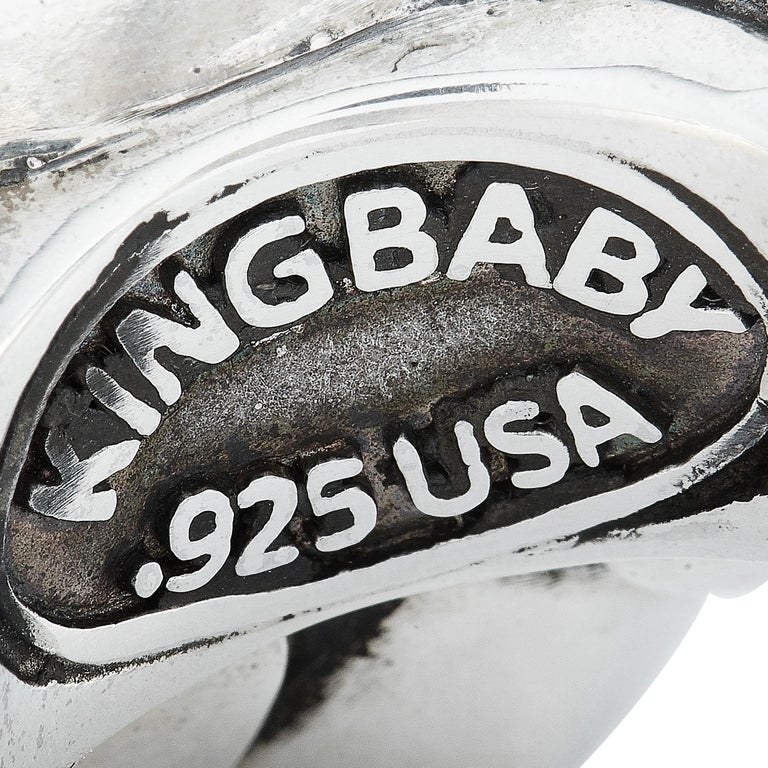 King Baby Silver Magnolia Flower Ring For Sale at 1stDibs