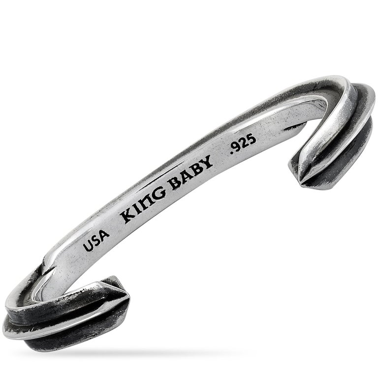King Baby Silver Shooting Star Cuff Bracelet For Sale at 1stDibs